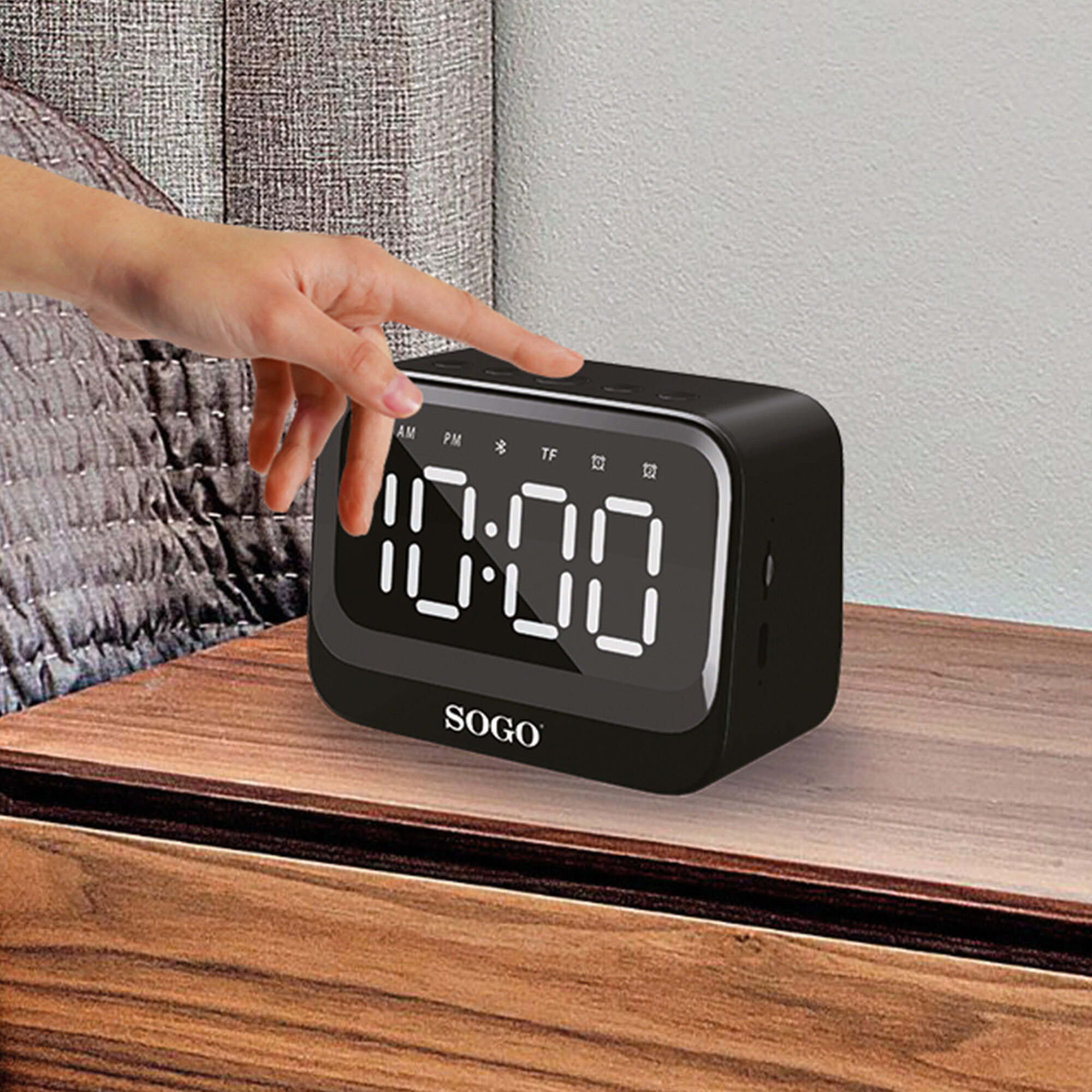 Despertador recargable GRAN PANTALLA DE LUZ LED big led light display ...