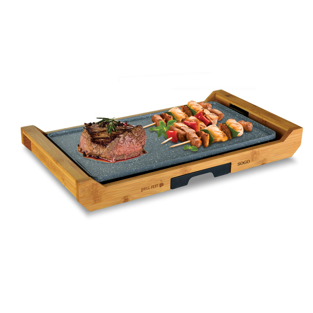 SOGO PARRILLA ELECT ALU CON BASE BAMBOO ANTIADH. - SOGO