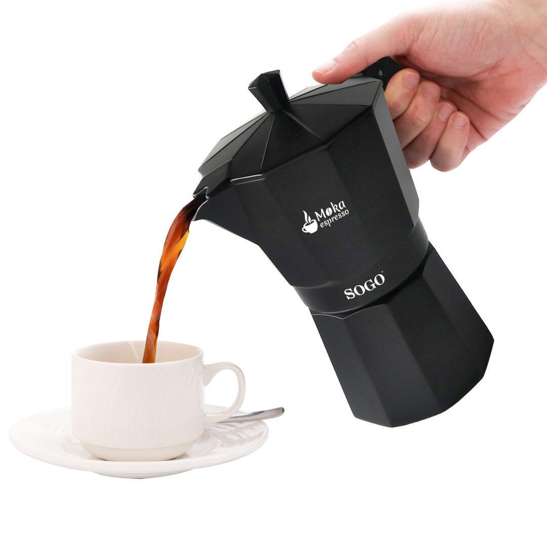 SOGO MOKAESPRESSO INDUCTION COFFEE MAKER 12 CUPS BLACK - SOGO