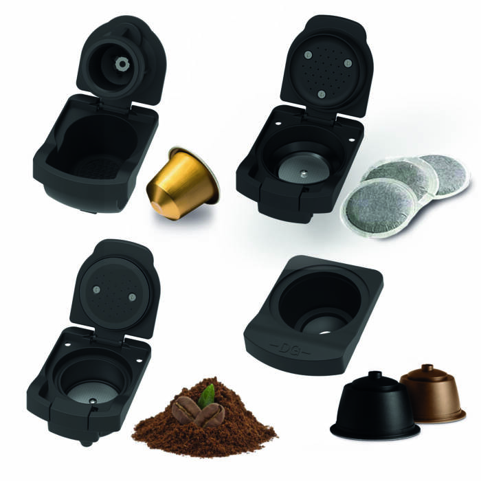 Multi Capsule Coffee Maker 4 in 1 White "Espresso MultiBrew 1400" - SOGO