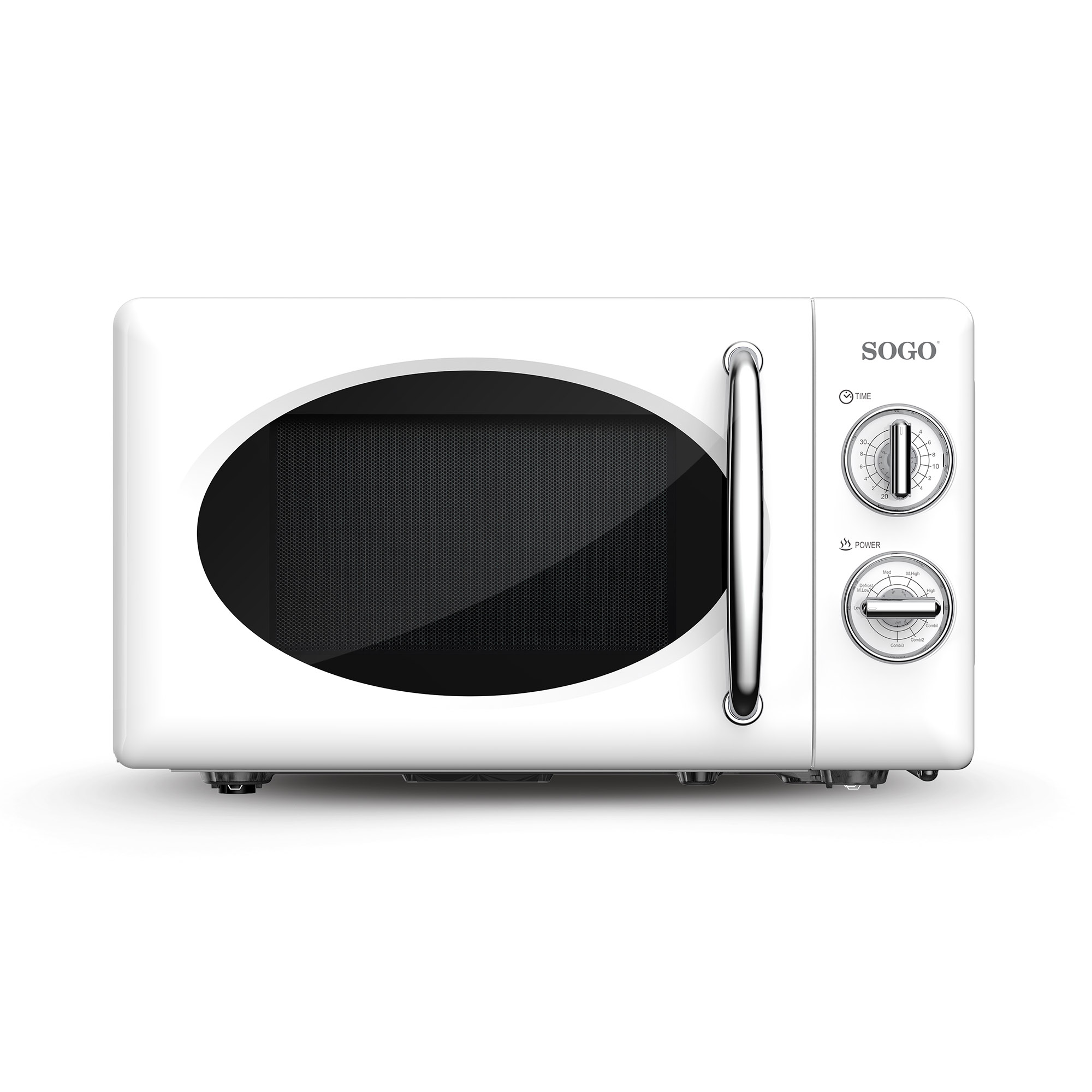 MICROWAVE WITH RETRO GRILL WITH 7 POWER LEVELS - 20L - 800W, LIGHT BLUE ...