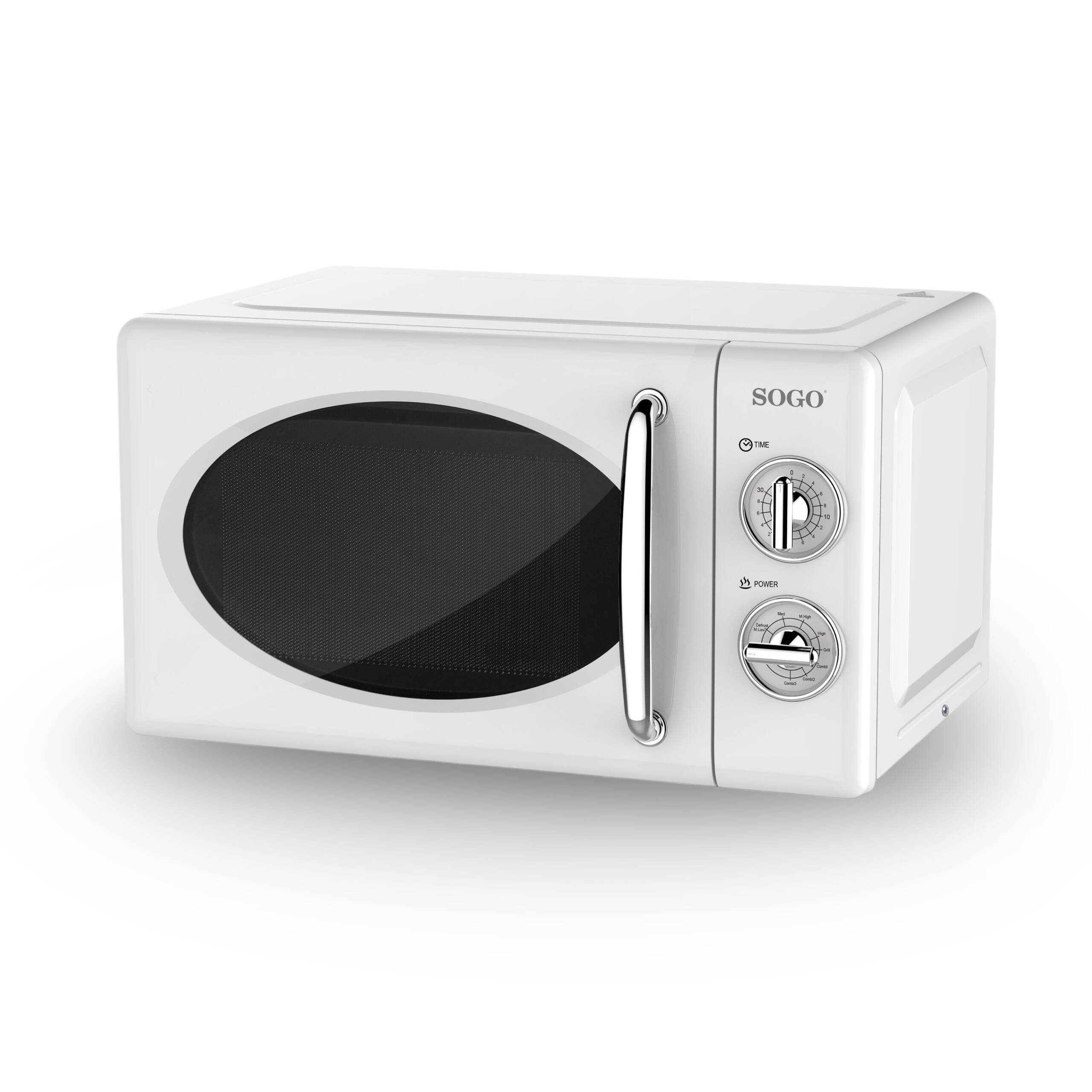 MICROWAVE WITH RETRO GRILL WITH 7 POWER LEVELS - 20L - 800W, LIGHT BLUE ...