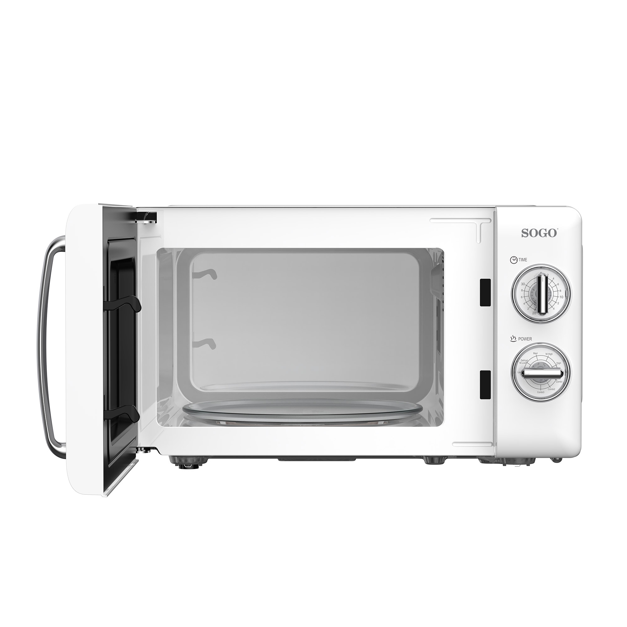 MICROWAVE WITH RETRO GRILL WITH 7 POWER LEVELS - 20L - 800W, LIGHT BLUE ...