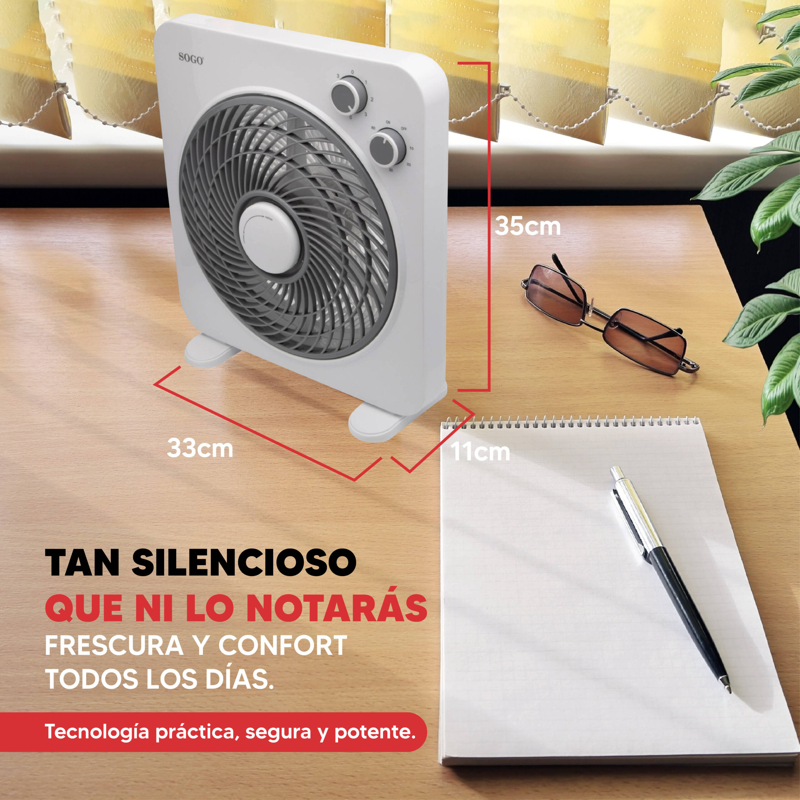 SOGO VENTILADOR ROTAT. BOX-FAN-10" - SOGO