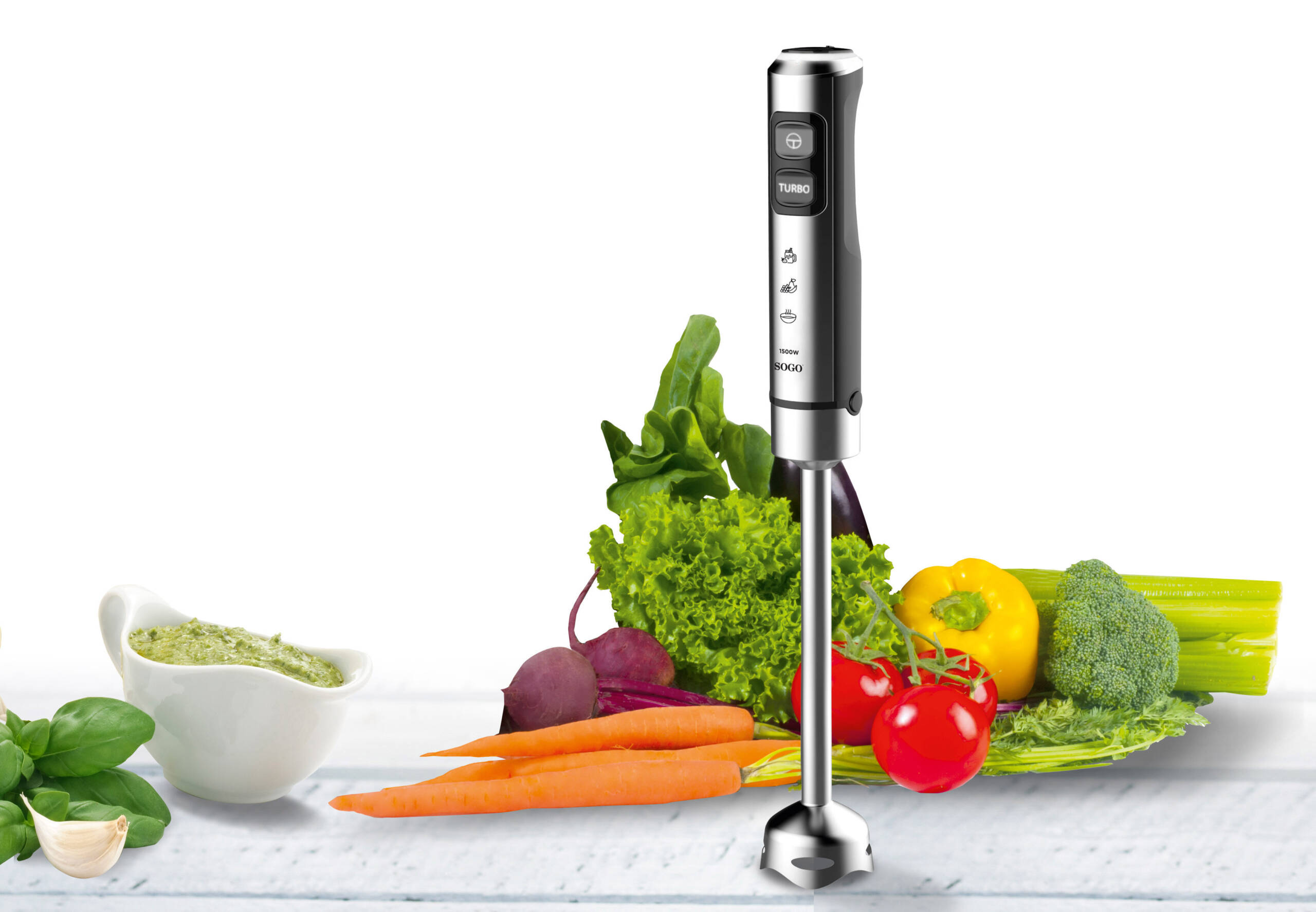 SOGO HAND MIXER- INOX- 1500W - SOGO